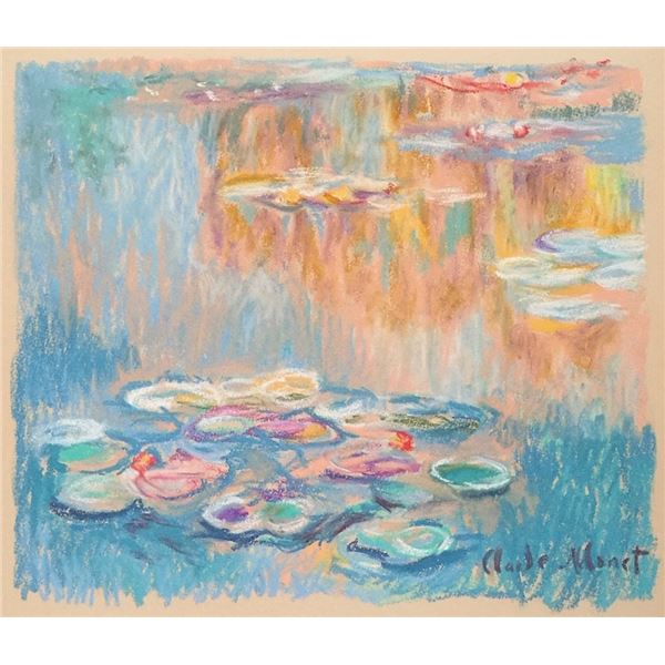 Claude Monet pastel on paper Impressionism water lilies