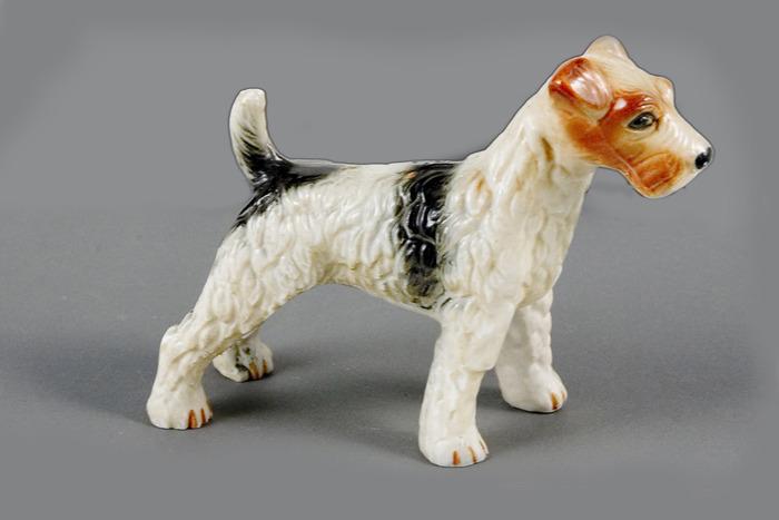Small Ceramic Terrier Dog Figurine