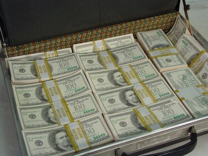 Black Briefcase with Prop Dirty Mafia Money