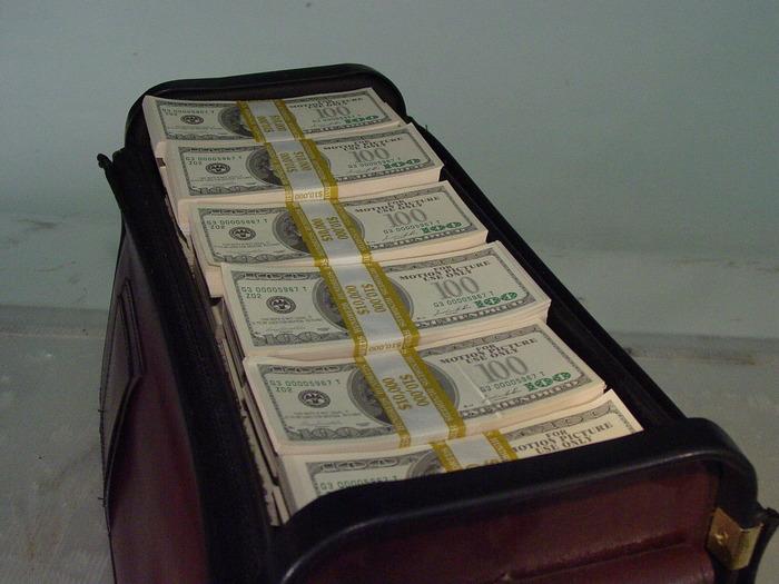 Mafia Satchel Case with Prop Money