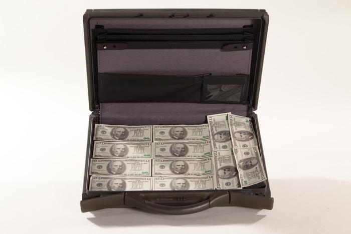 Mafia Suitcase with Prop Money