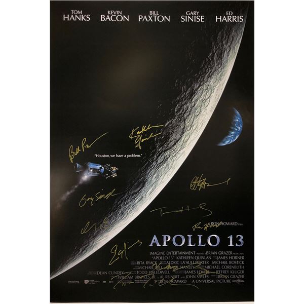 Apollo 13 Poster Tom Hanks Gary Sinise Kevin Bacon Bill Paxton Autographed Signed