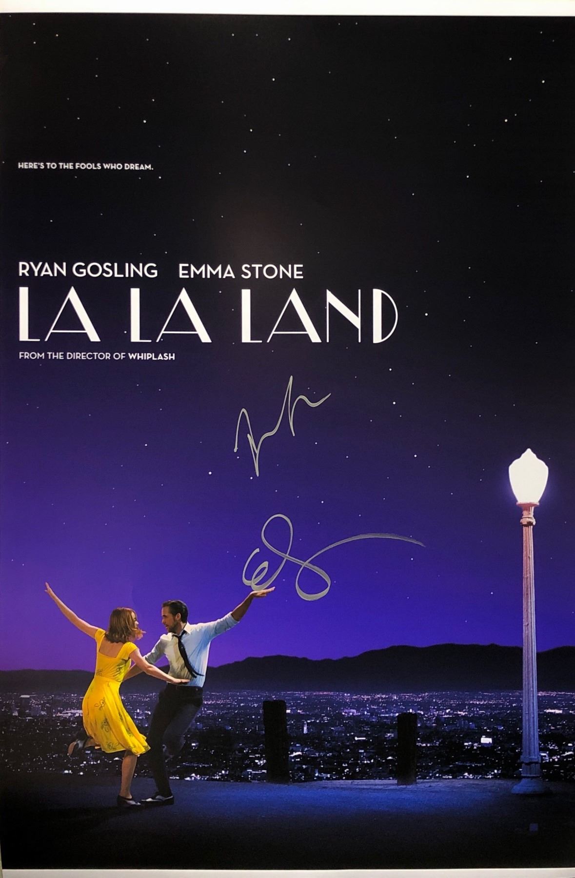 Lala Land Poster Ryan Gosling Emma Stone Autographed Signed
