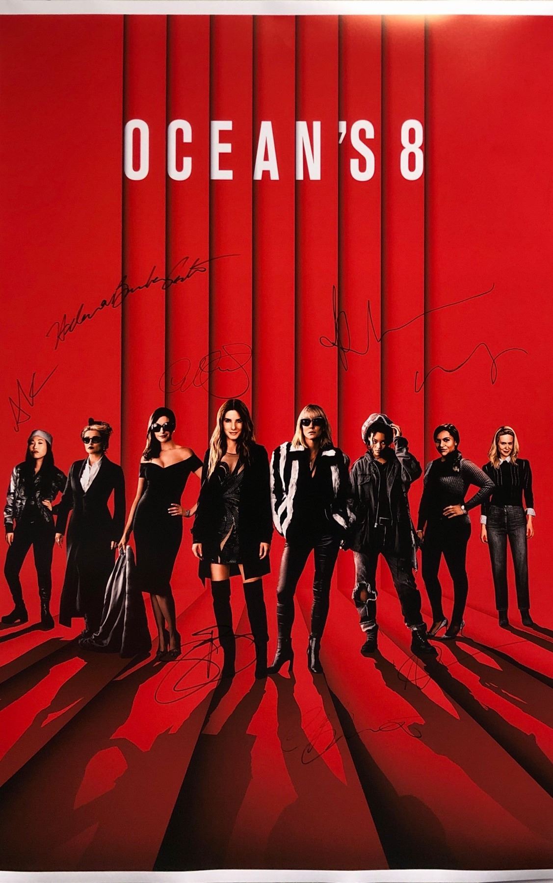 Signed Oceans 8 Anne Hathaway Poster