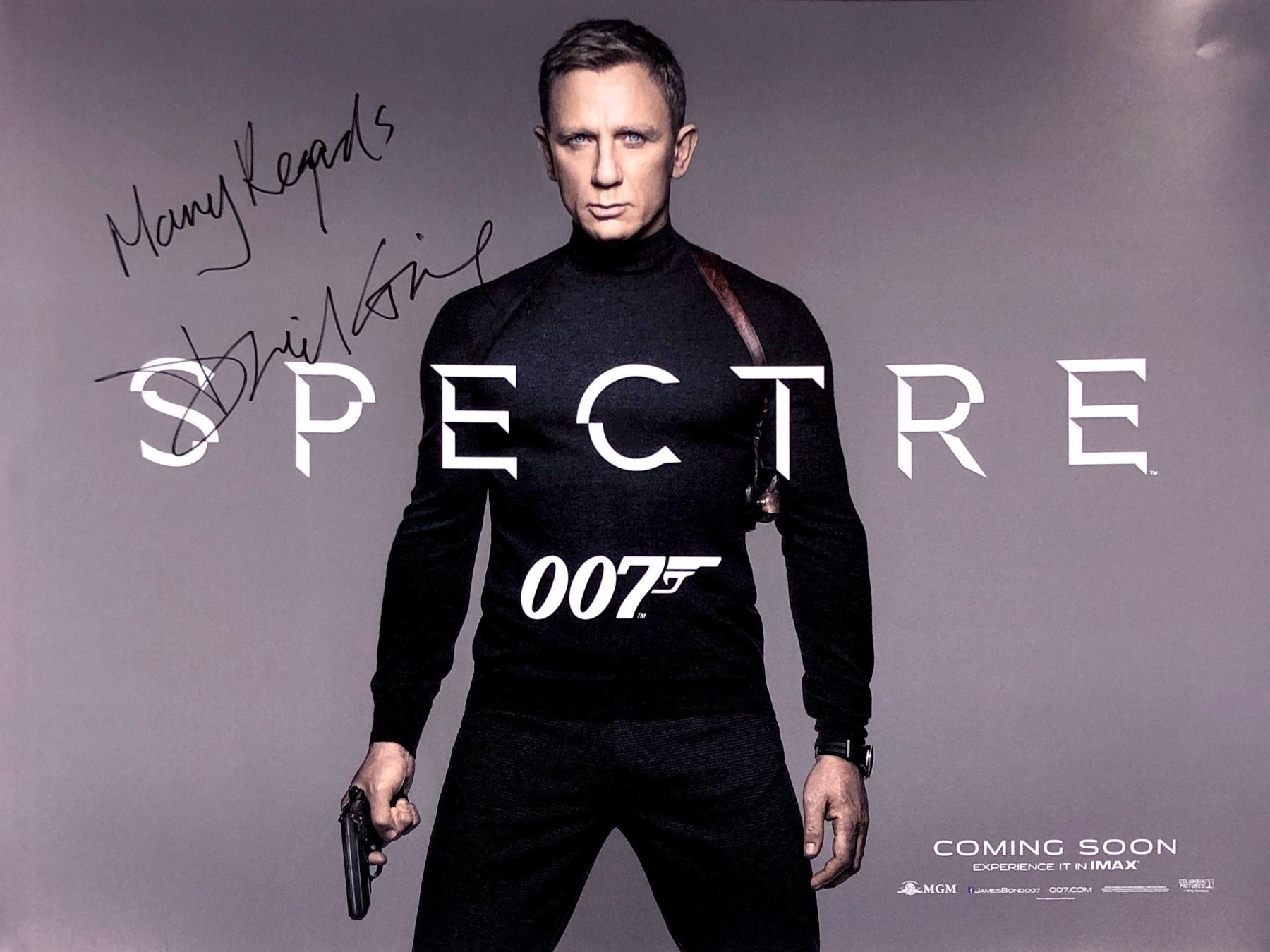 Daniel Craig Autograph Signed James Bond 007 Poster