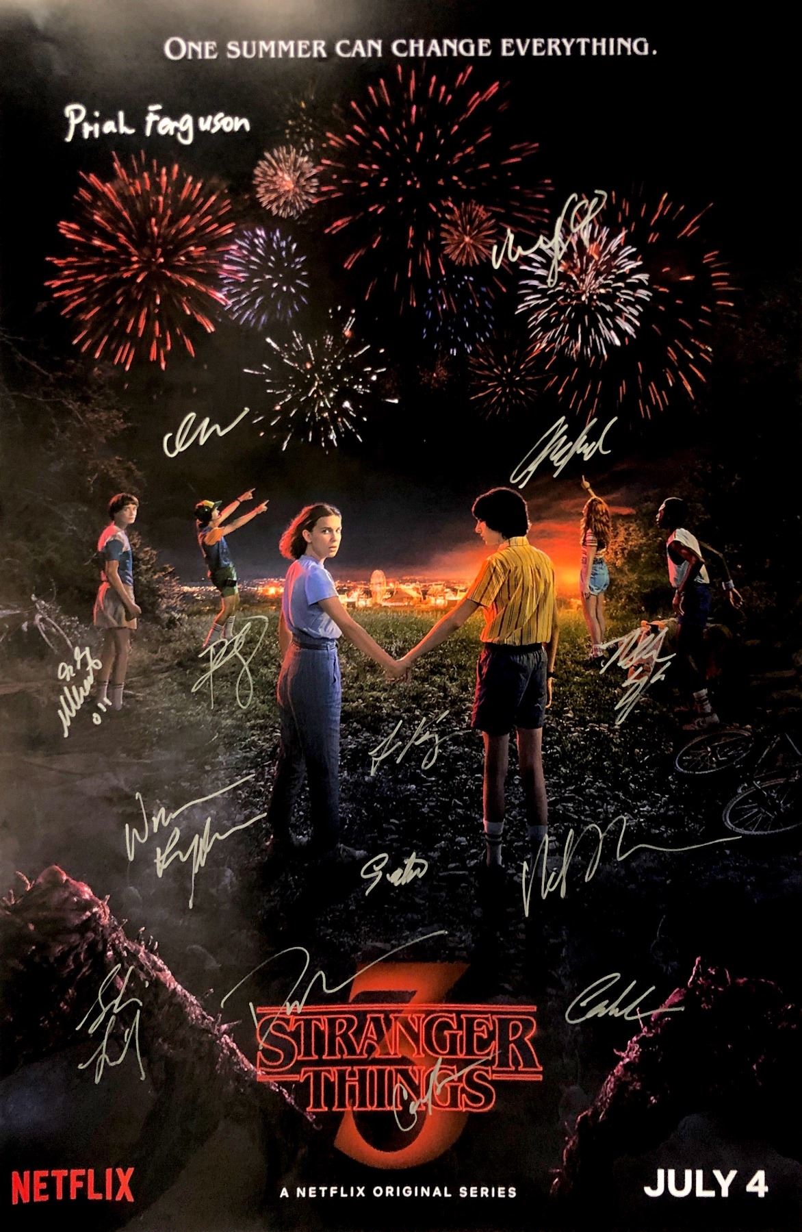 Autograph Signed Stranger Things 3 Poster