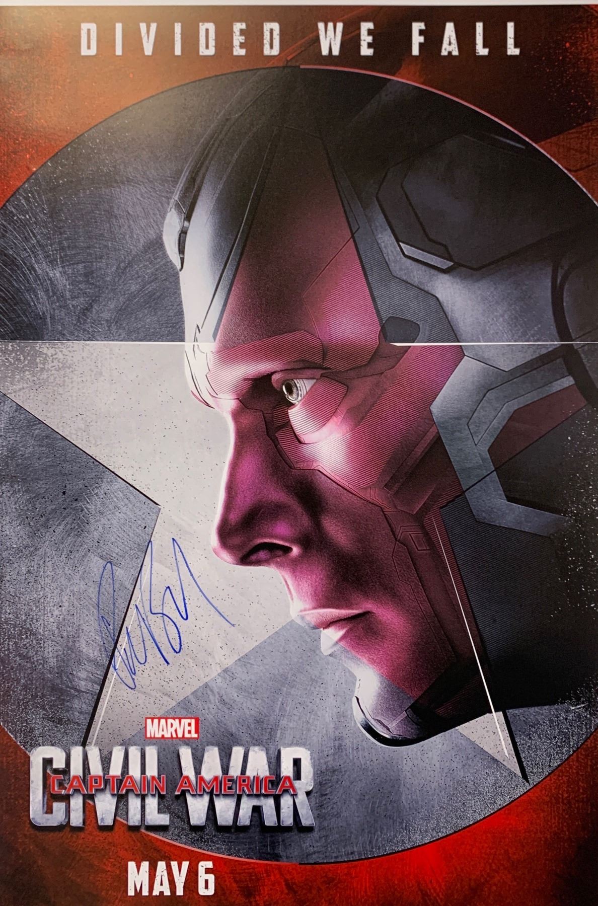 Paul Bettany Autograph Signed Avengers Poster