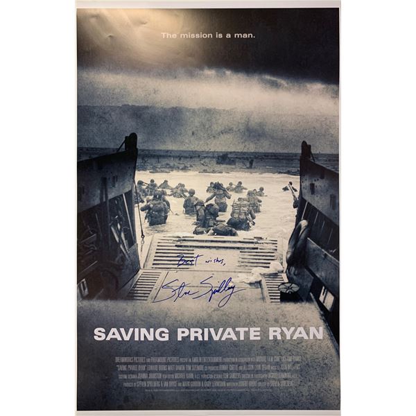 Steven Spielberg Autograph Signed Saving Private Ryan Poster