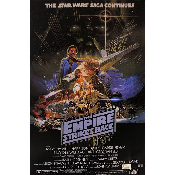 Star Wars Empire Strikes Back Signed Poster