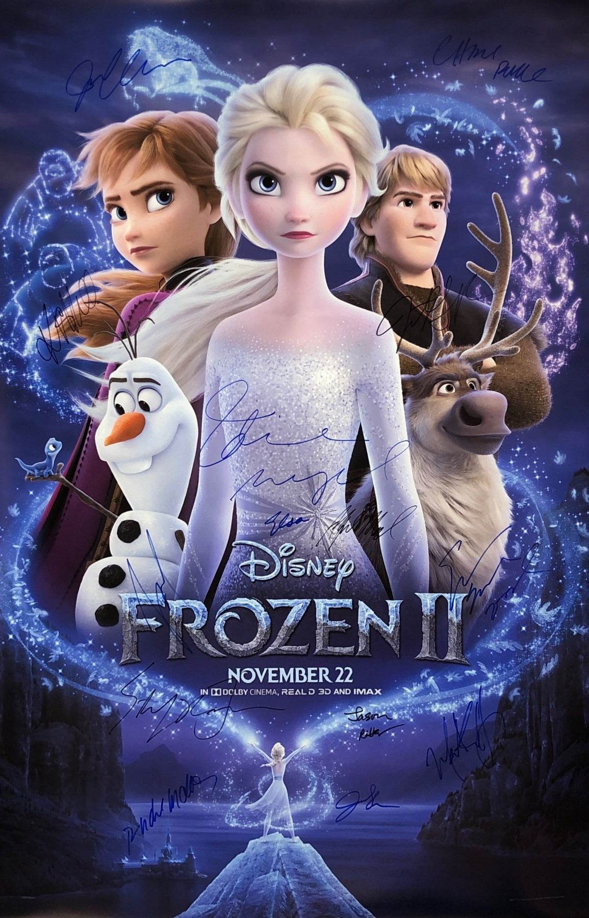 Signed Frozen 2 Idina Menzel Poster