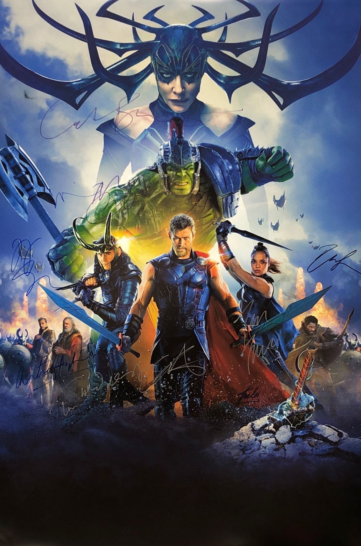 Signed Thor Promo Ragnarok Poster