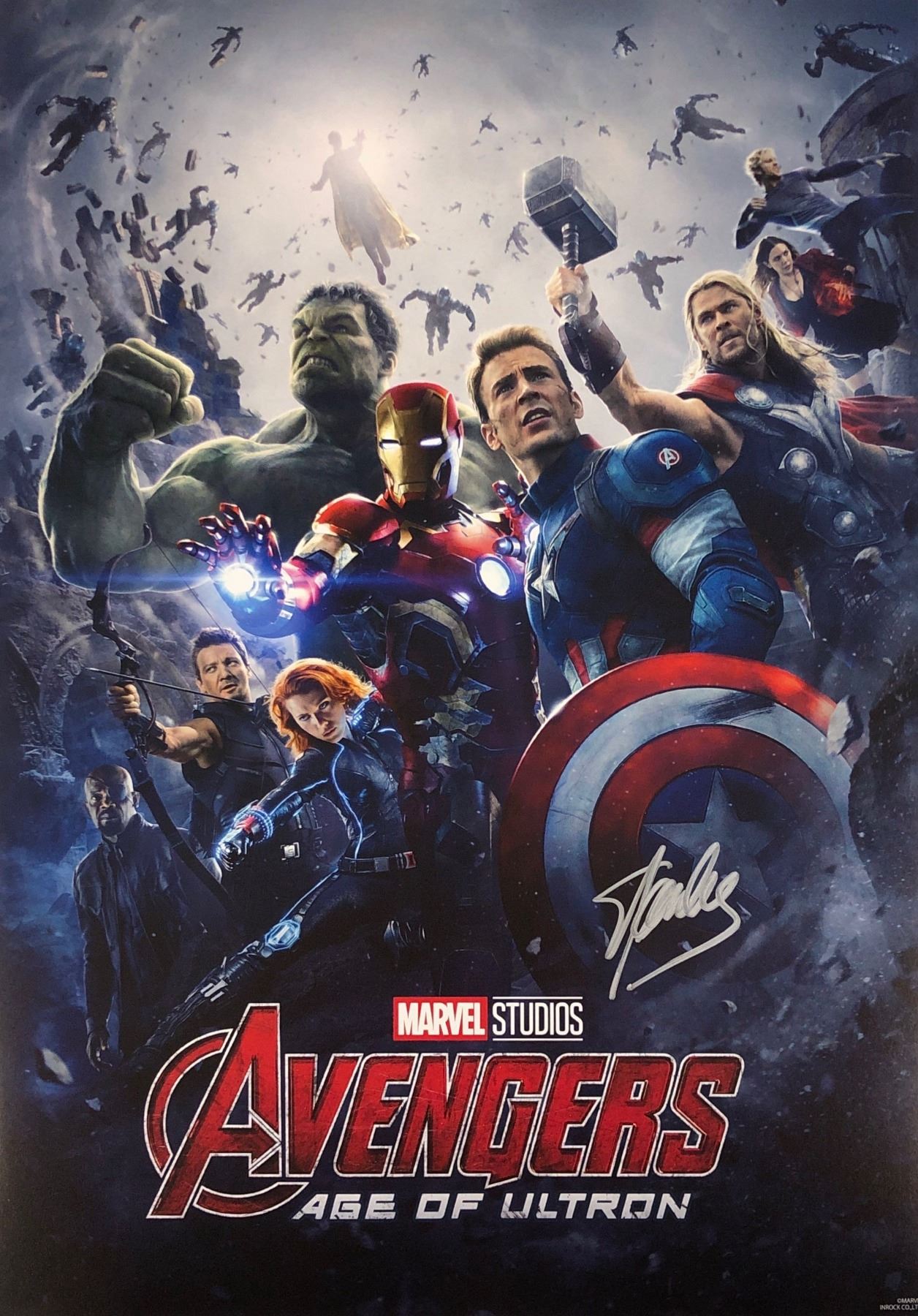 Marvel Avengers Mini Poster Stan Lee Signed