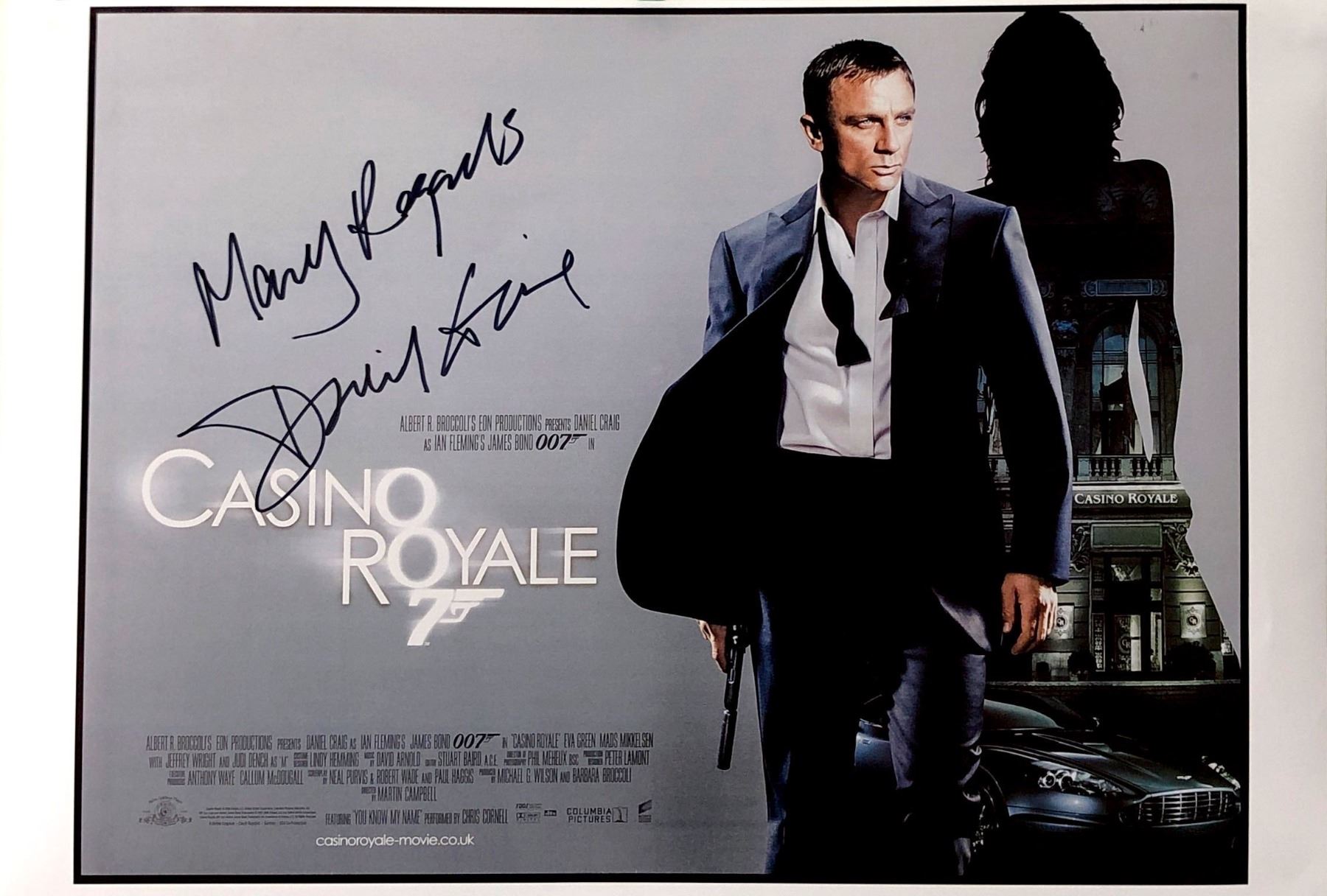 Daniel Craig Autograph Signed James Bond 007 Poster