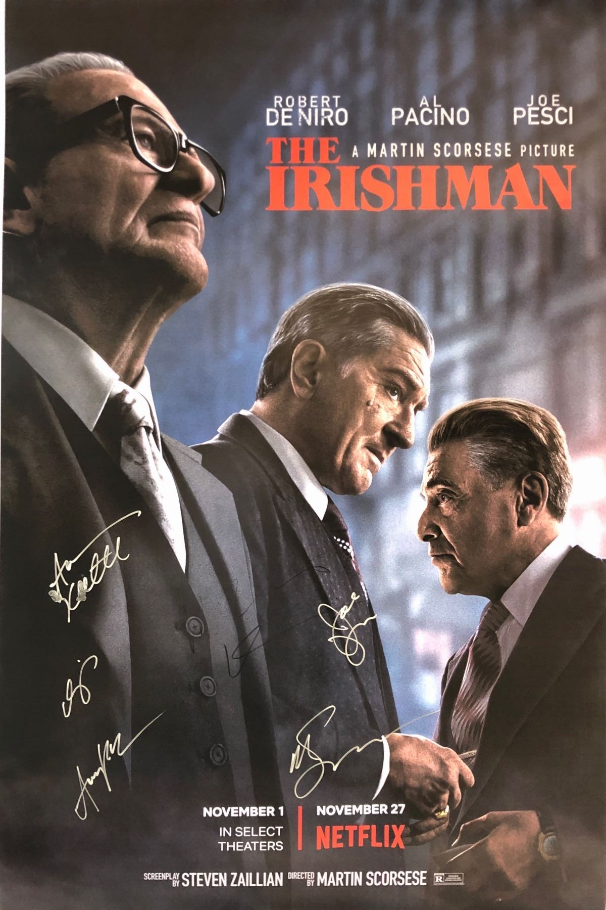 Al Pacino Autograph Signed Irishman Poster