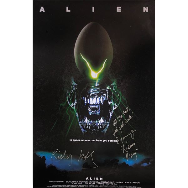 Alien Sigourney Weaver Signed Poster