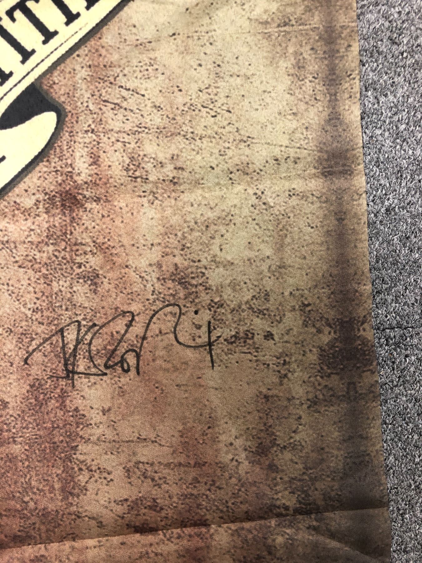 Harry Potter JK Rowling Tom Felton Signed flag