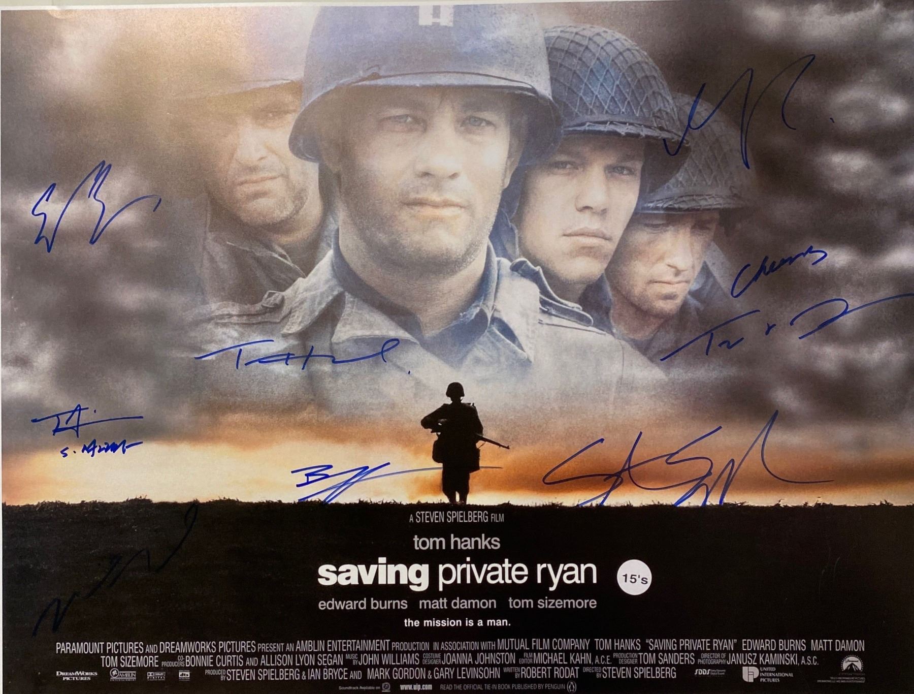 Autograph Saving Private Ryan Poster