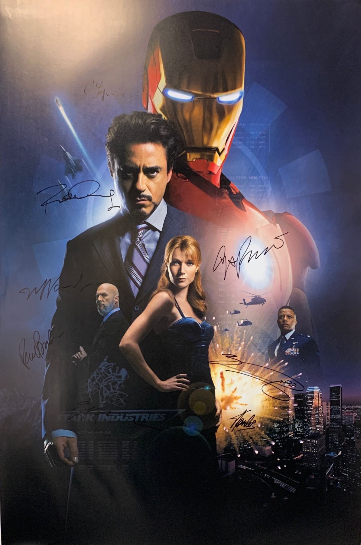 Autograph Iron Man Robert Downey Jr Poster
