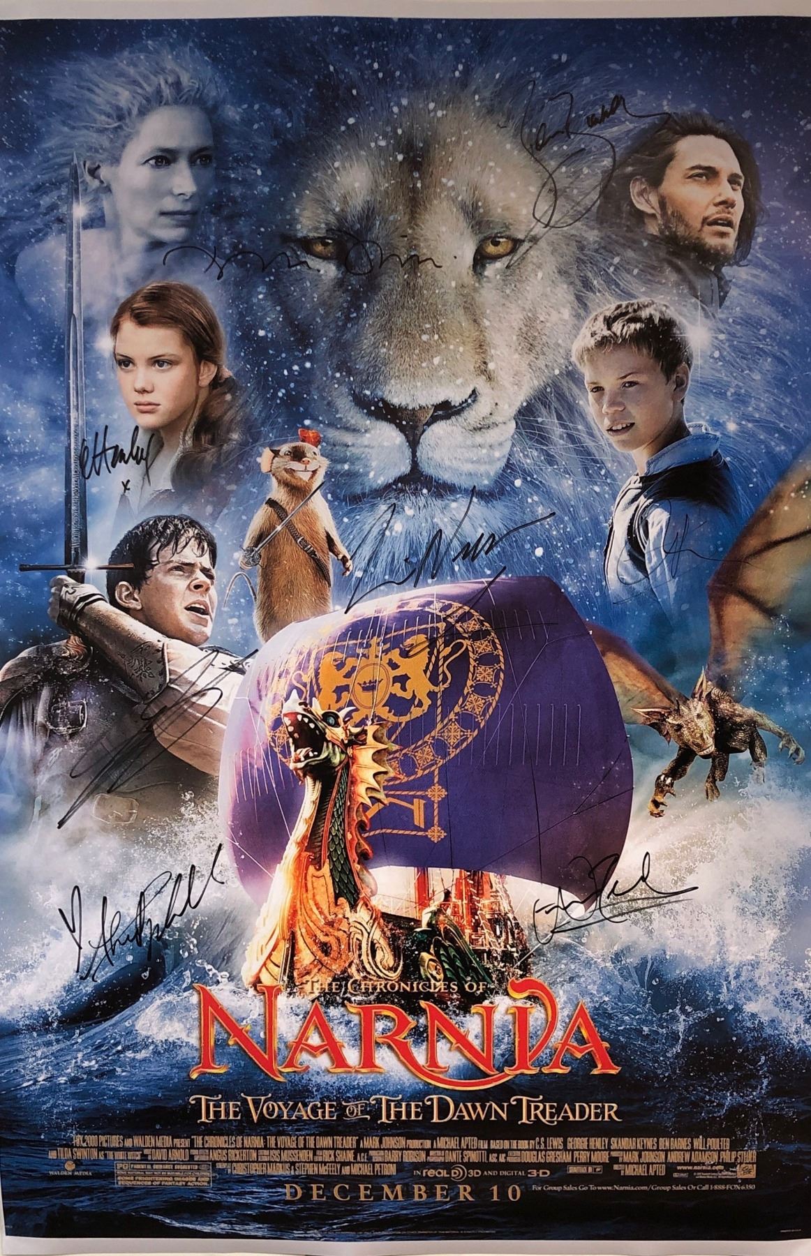 Narnia Poster Autographed Tilda Swinton