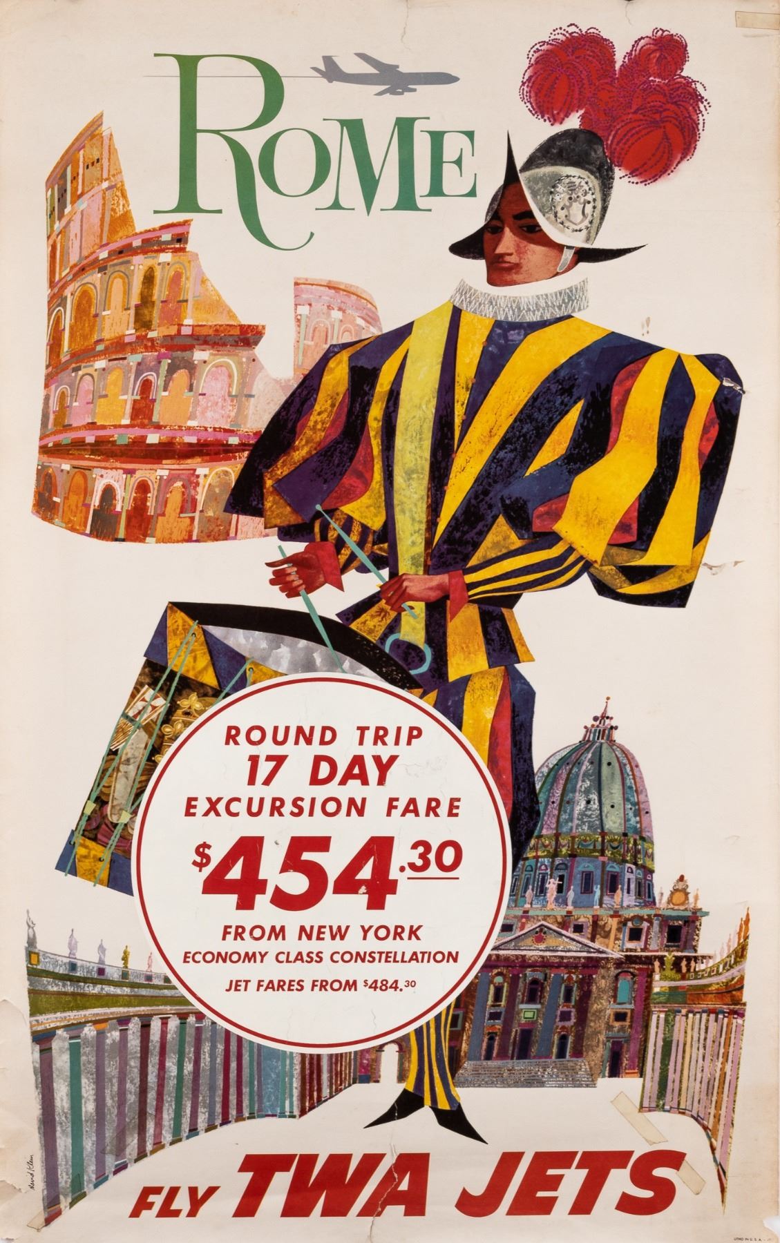 FLY TWA ROME POSTER