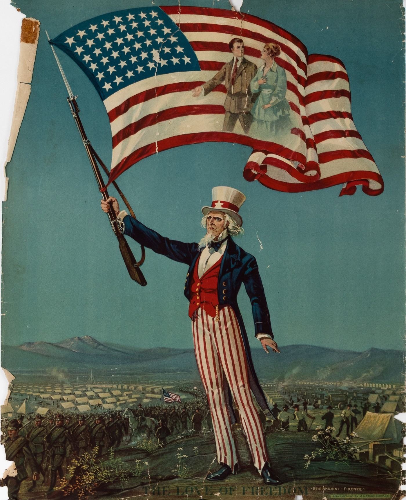 FIVE WWI PATRIOTIC POSTERS (5)