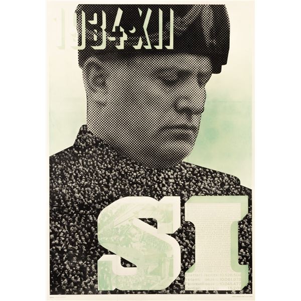 MUSSOLINI 1934 PROPAGANDA POSTER XANTI SCHAWINSKY