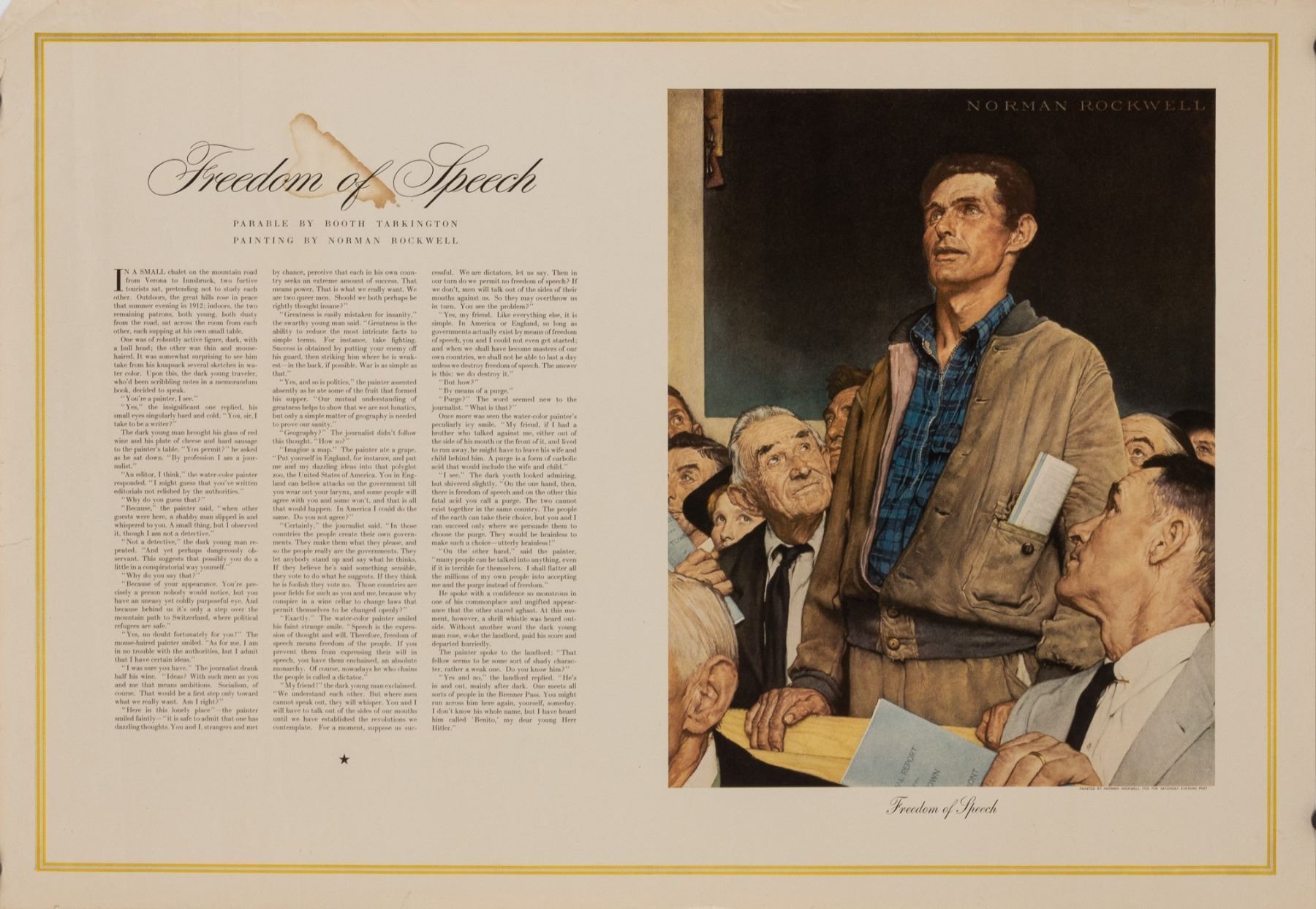 NORMAN ROCKWELL FOUR FREEDOMS FOUR POSTERS