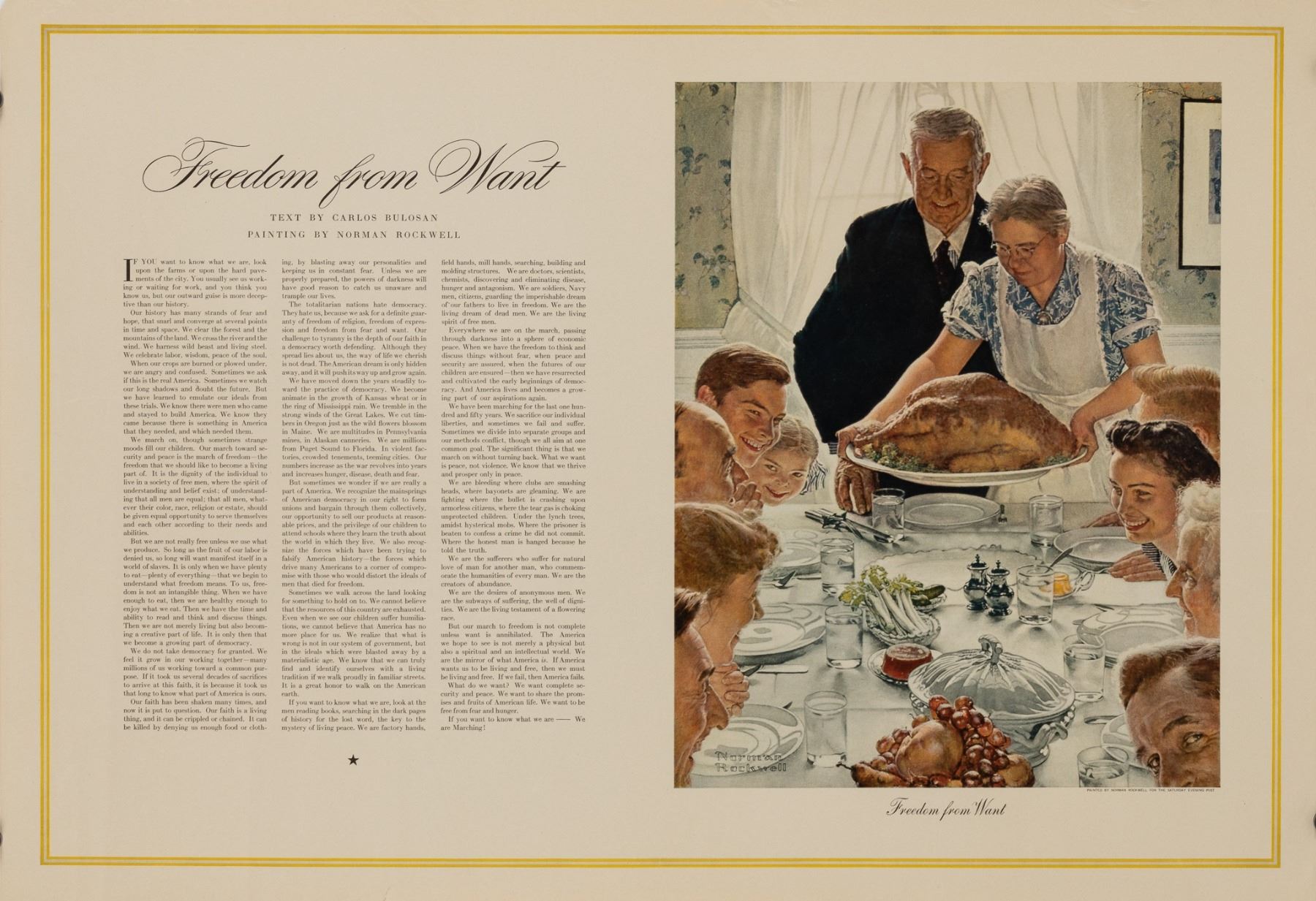 NORMAN ROCKWELL FOUR FREEDOMS FOUR POSTERS
