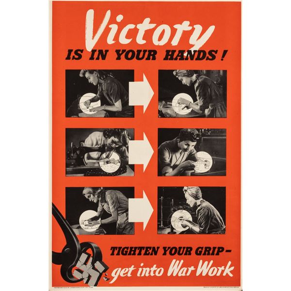 WWII BRITISH VICTORY WAR WORK POSTER
