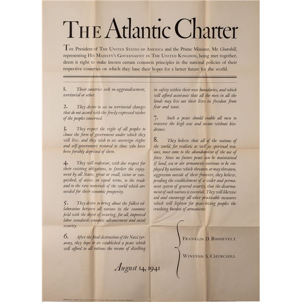WWII THE ATLANTIC CHARTER