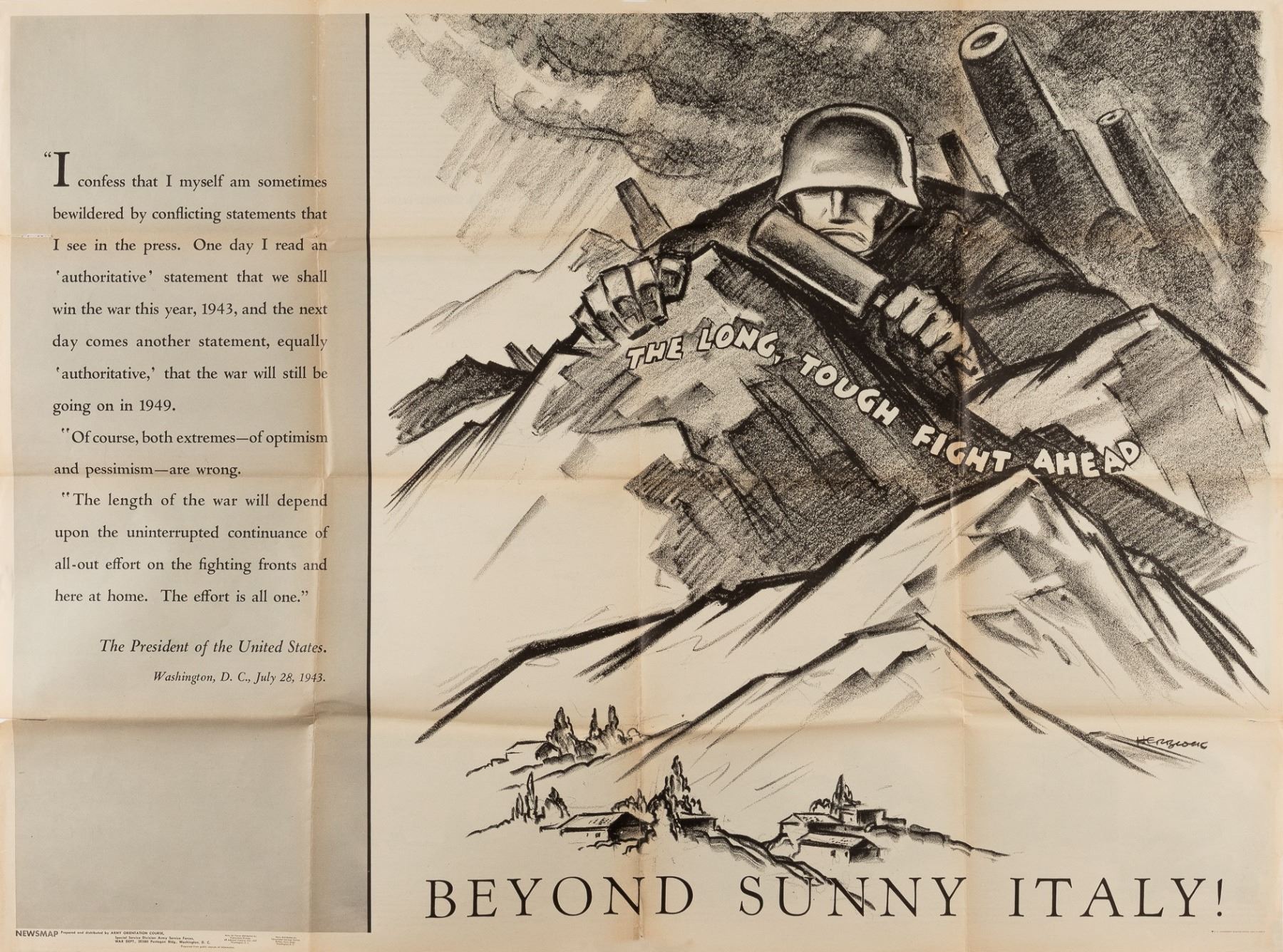 TWO WWII PROPAGANDA POSTERS (2)