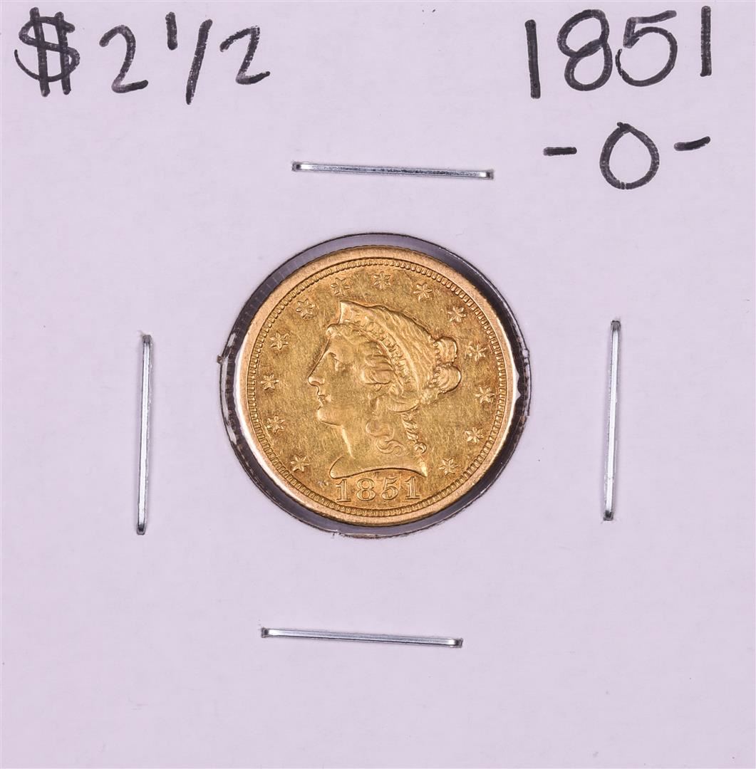 1851-O $2 1/2 Liberty Head Quarter Eagle Gold Coin