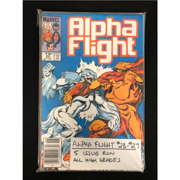 MARVEL COMICS ALPHA FIGHT 5 ISSUE RUN MARVEL COMICS ALPHA FIGHT 5 ISSUE RUN