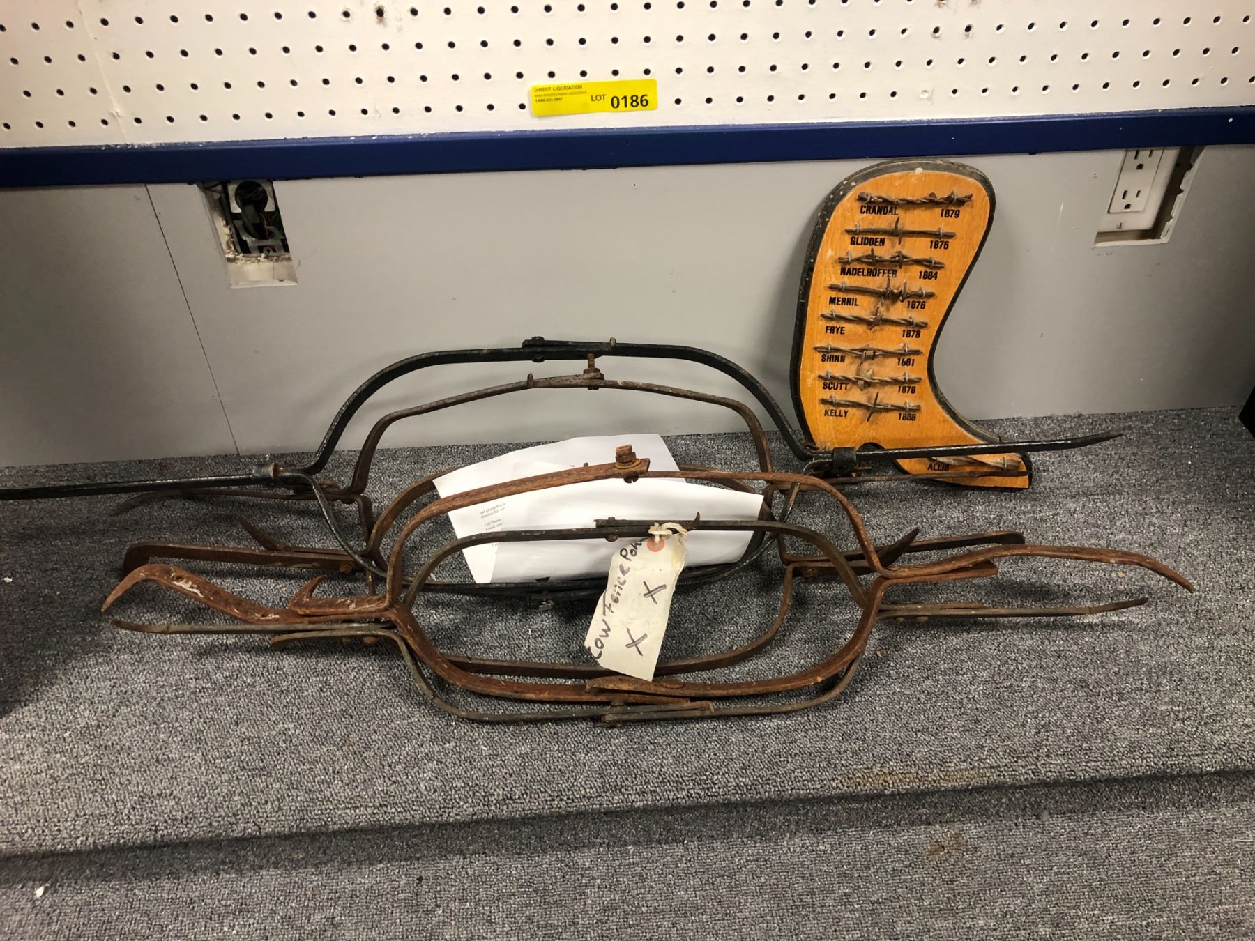 "The Horror Show" - Group of 5 vintage cow fence pokes & barb wire ...