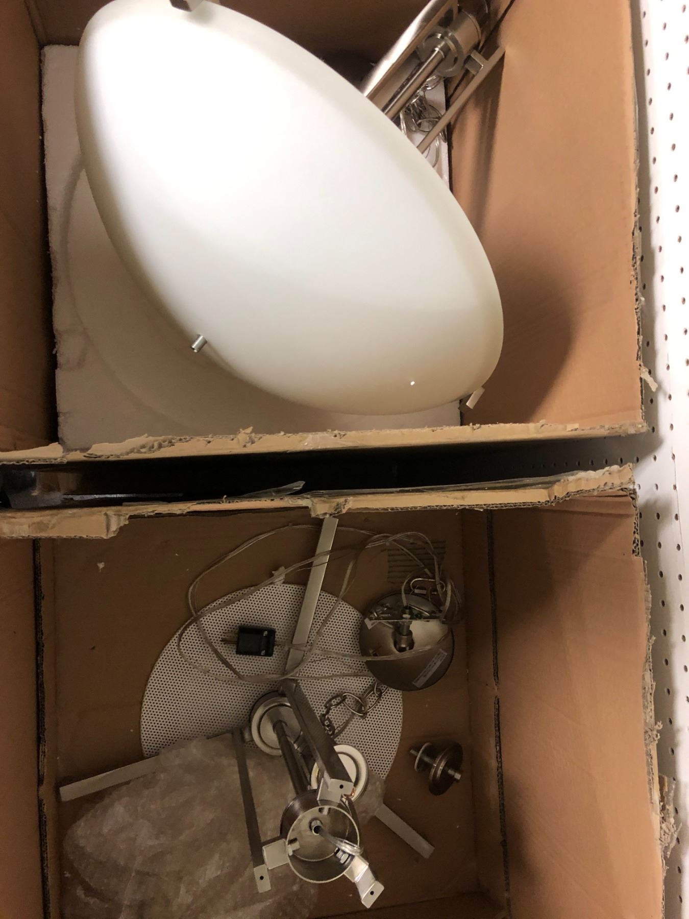 "The Horror Show" Courthouse - Group of 4 pendant light fixtures