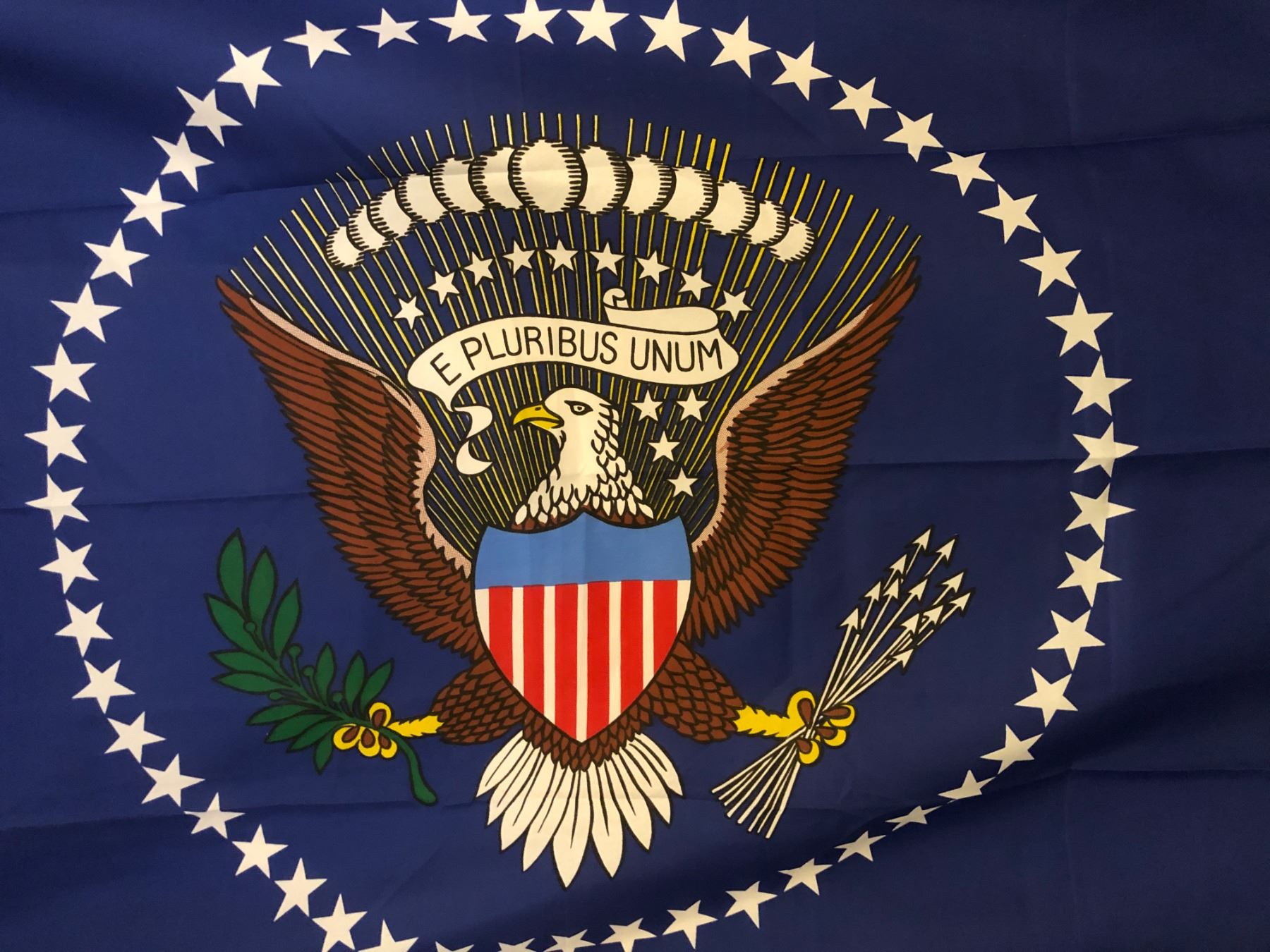 "Motherland Fort Salem" - Eagle US flag (approx 33" x 16")
