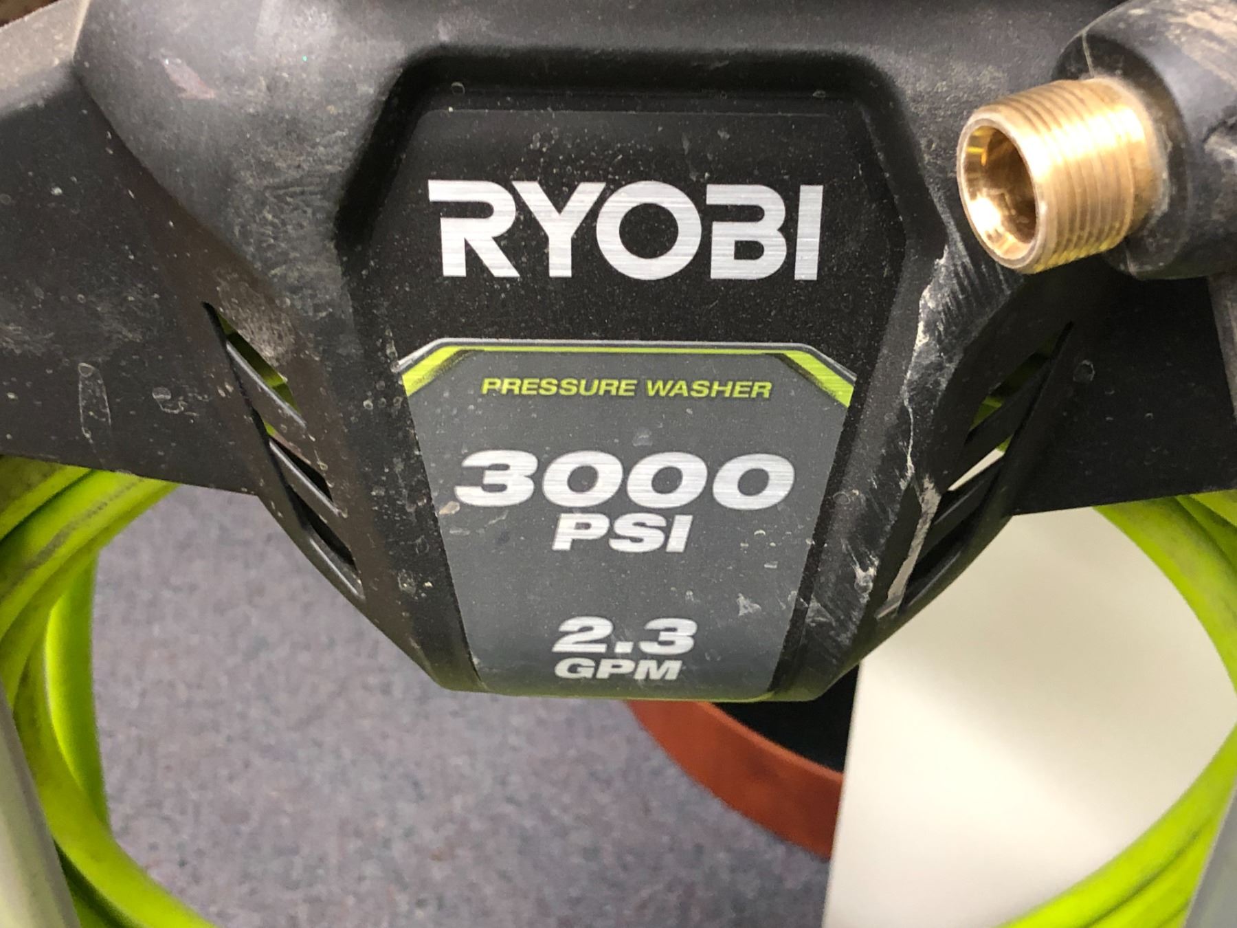 Ryobi 3000 PSA pressure washer w/water hose