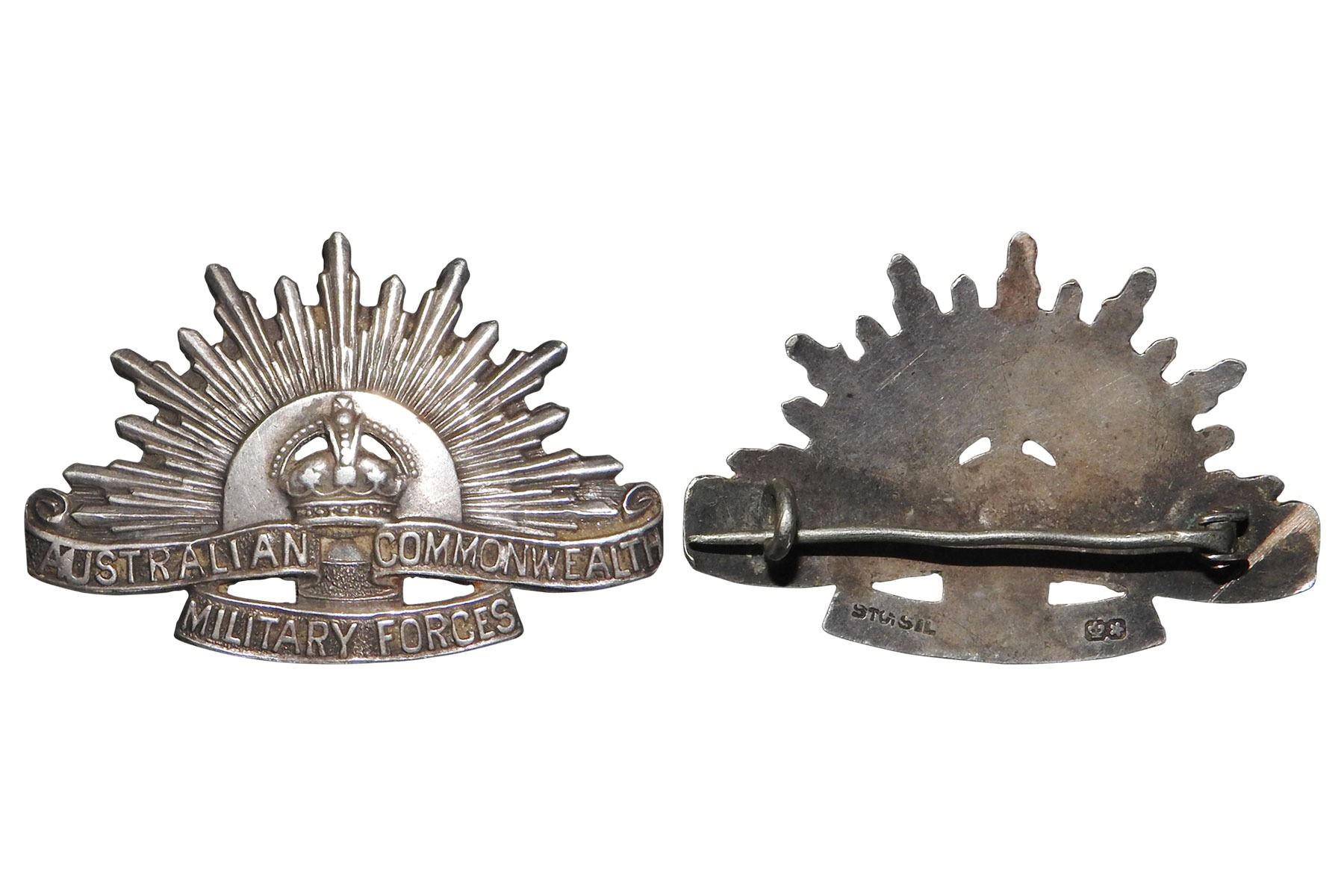 Australian Army Rising Sun Hat Badge