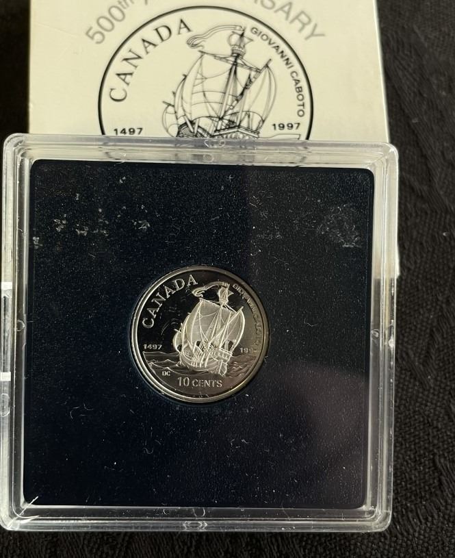 1997 Silver Dime , 500 year anniversary of Cabot Trail
