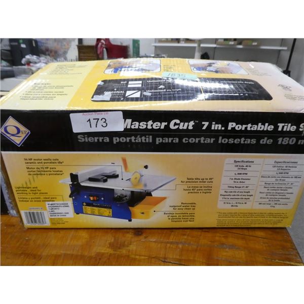 Master Cut 7" portable tile saw