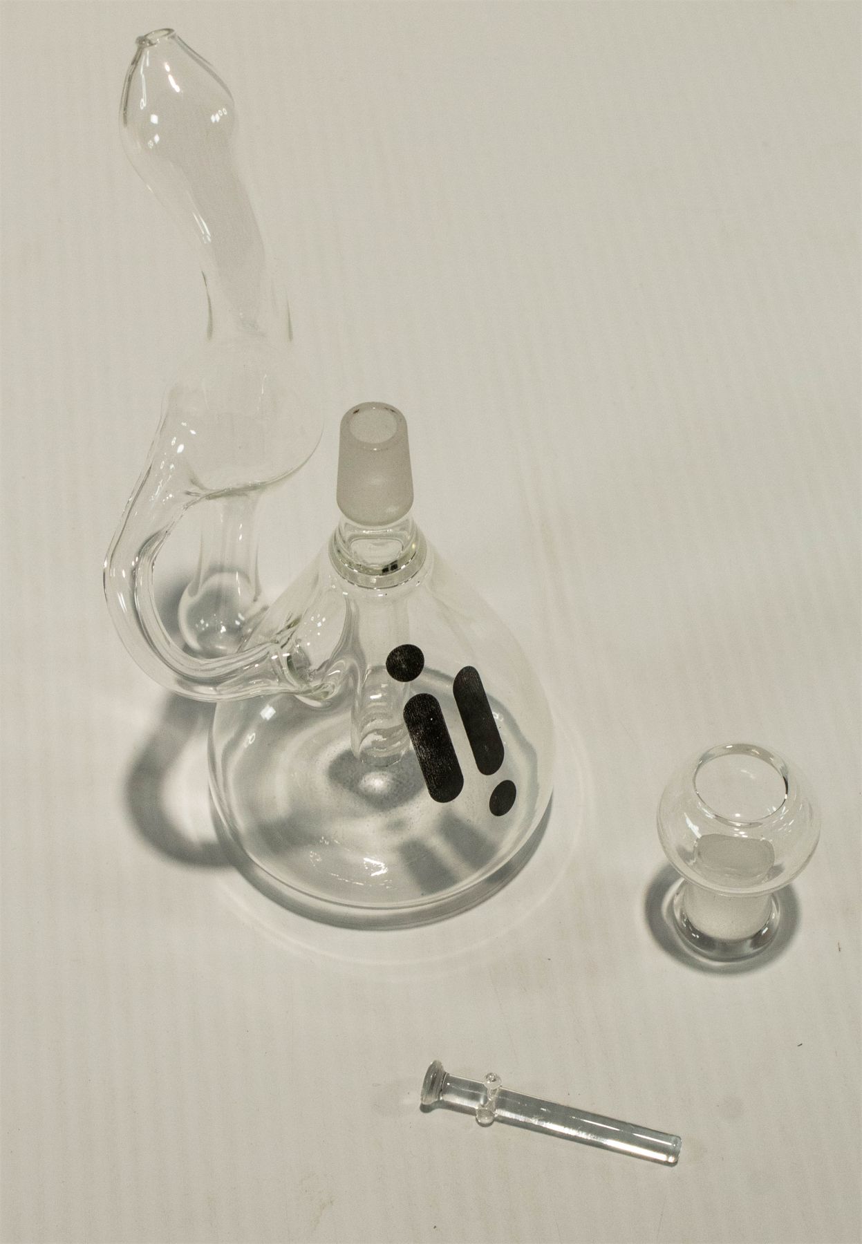 7" Infyniti Glass Brand Recycler Rig with Oil Dome & Dab Nail