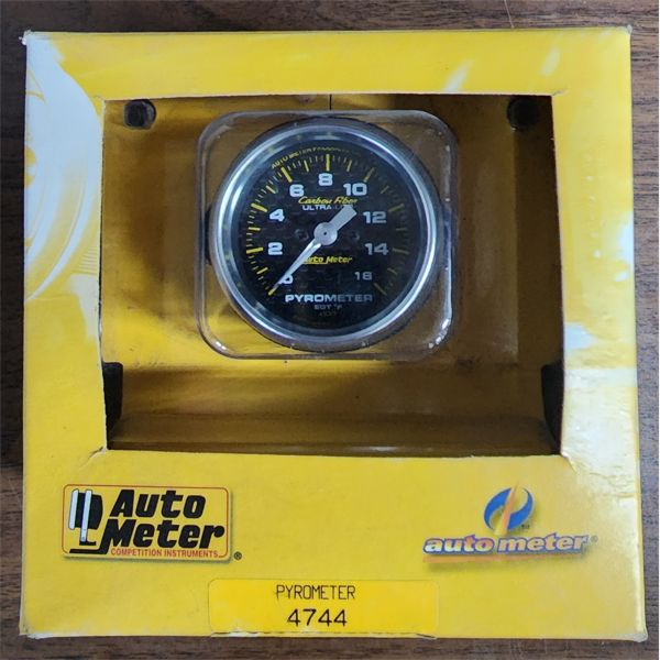 AUTO METER 4744 CARBON FIBER PYROMETER GAUGE
