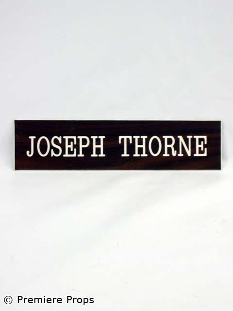 Hellraiser: Inferno Joseph Thorne Office Placard Movie Props