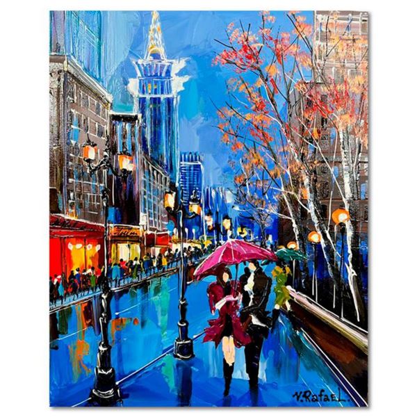 Yana Rafael "I Love You on a Rainy Day" Hand Signed Original Painting ...