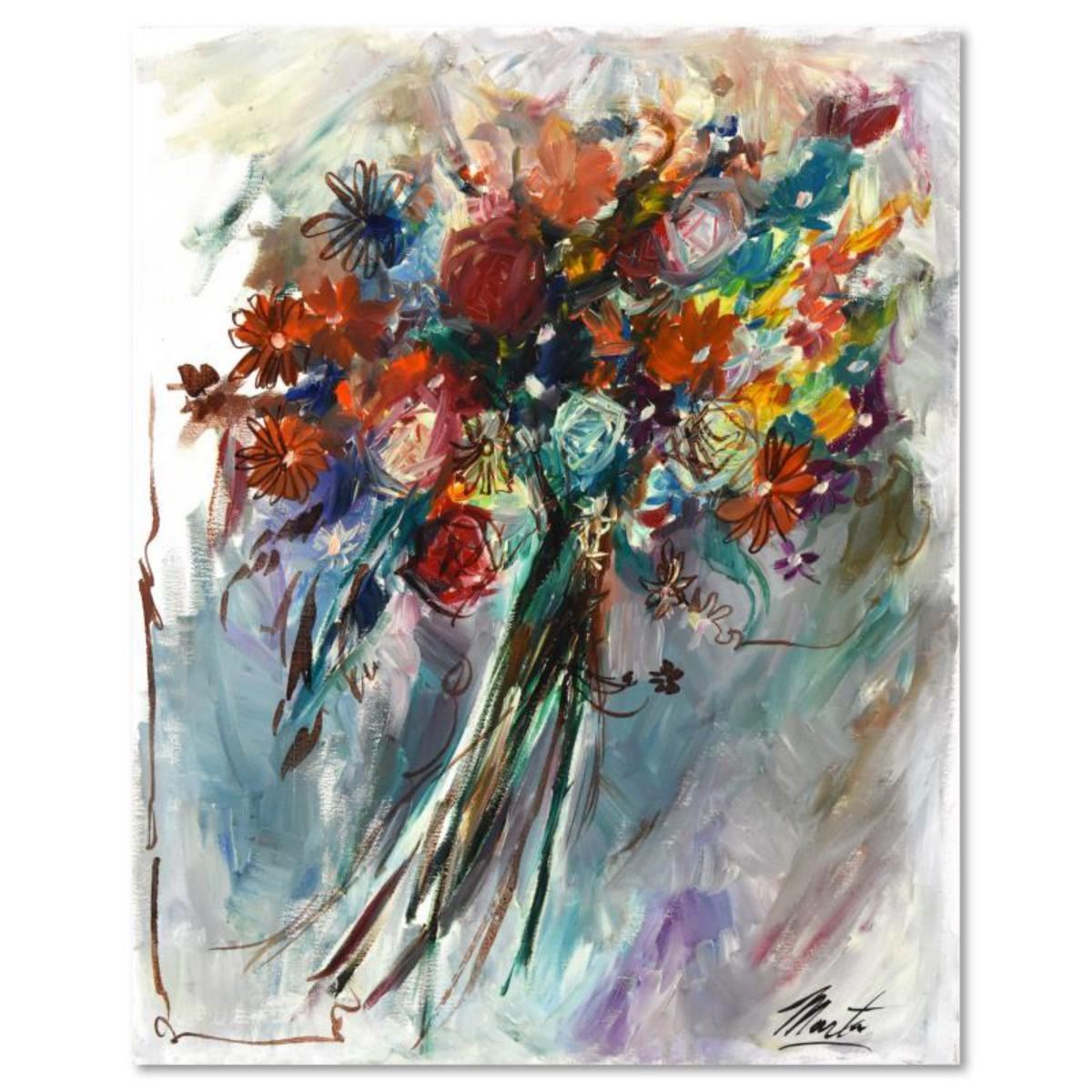 Marta Wiley, Original Mixed Media Painting on Canvas, Hand Signed and ...