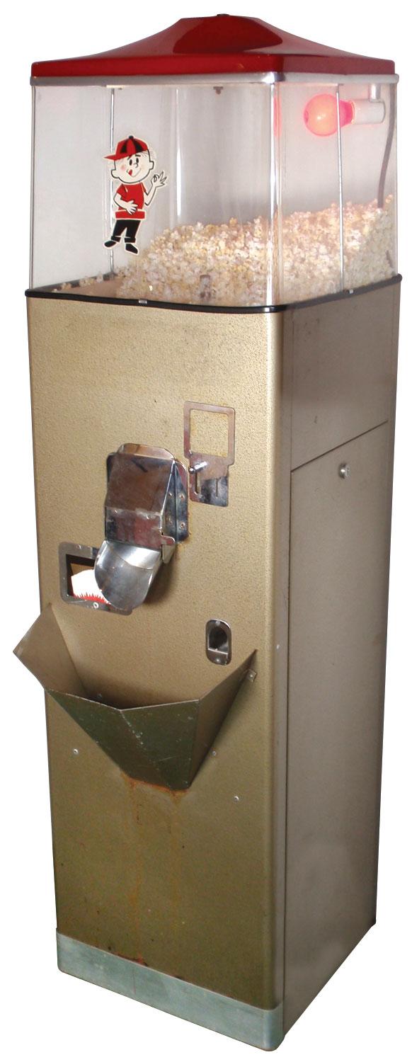 Coin-operated popcorn vendor, mfgd by True Value Products-Omaha, NE, VG ...