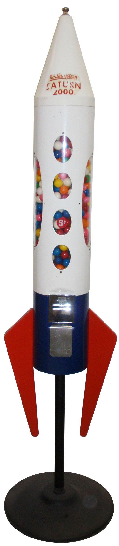 Coin-operated gumball machine, Northwestern Saturn 2000, sheet metal ...