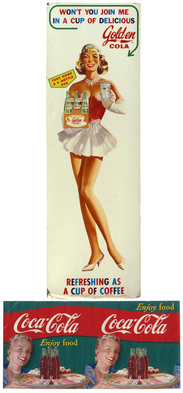 Golden Girl Cola cdbd sign, Good cond w/roughness on bottom, 62"H x 20 ...