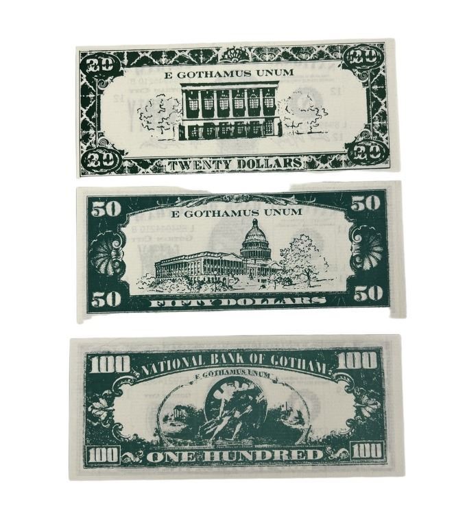 Batman Forever (1995) - 20, 50 and 100 Dollar Money Set