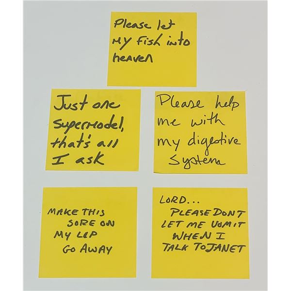 Bruce Almighty (2003) - Bruce Nolan (Jim Carrey) Prayer Post-It Notes